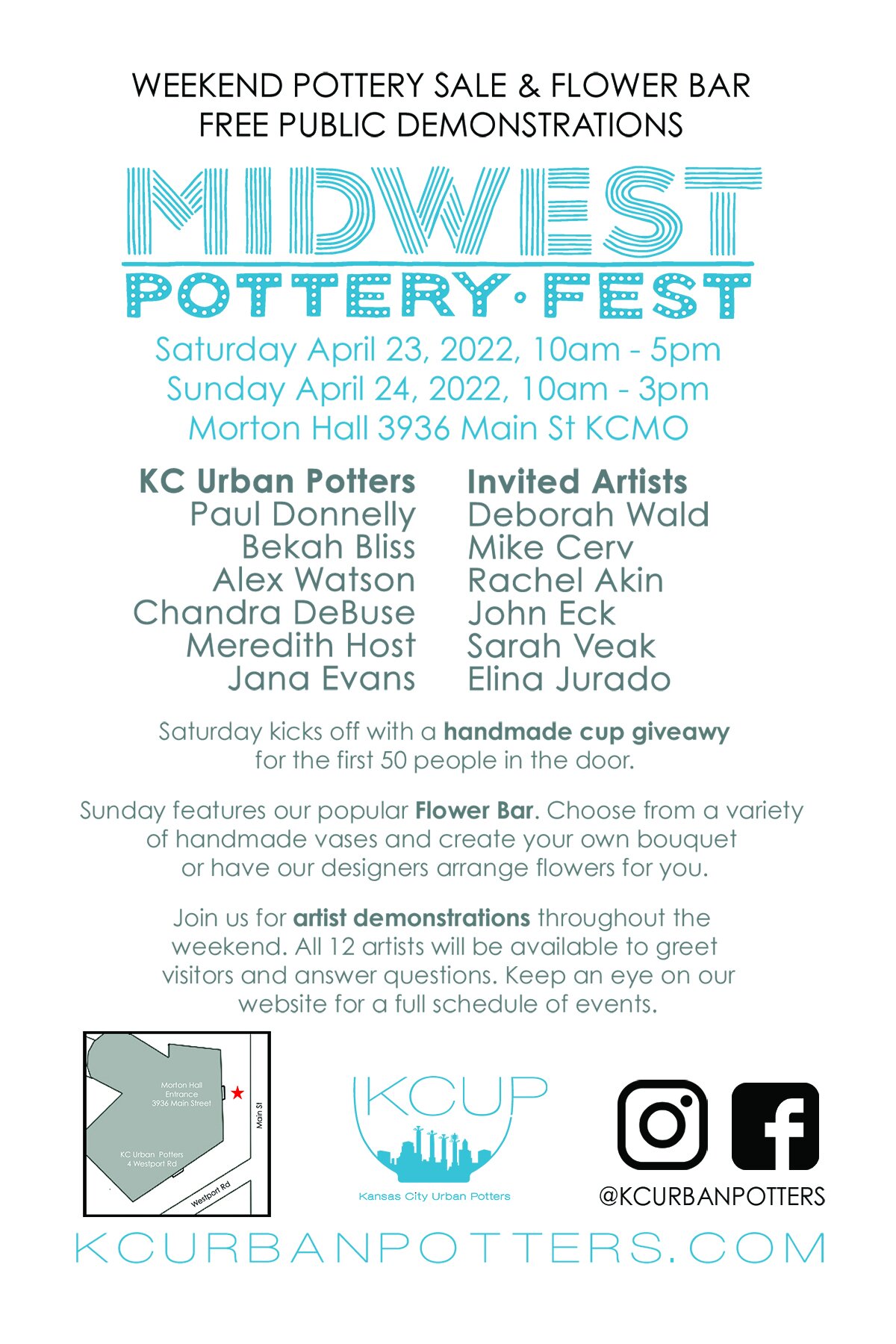 MIDWEST POTTERY FEST: APRIL 23 & 24th, 2022 - KC Urban Potters ...